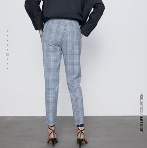 Zara | Pants & Jumpsuits | Zara Plaid Checkered Jogger Pants | Poshmark